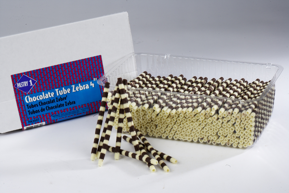 Zebra (Dark & White Chocolate) 4" Tubes